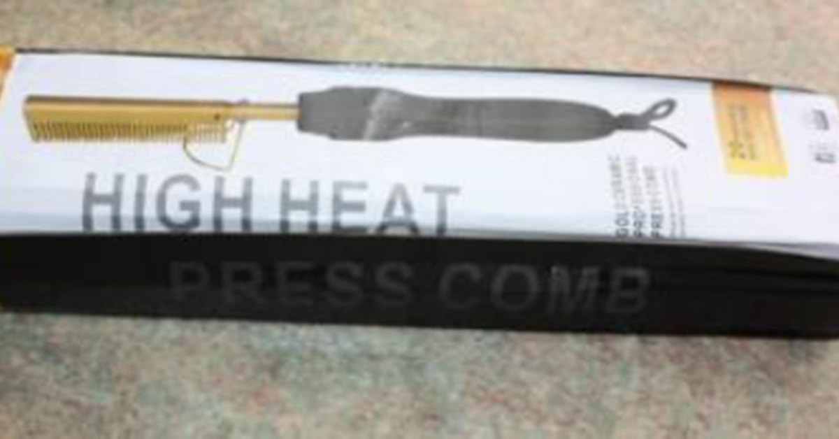 Gold Ceramic Professional Press Comb Safety Notice | Electrical Safety ...