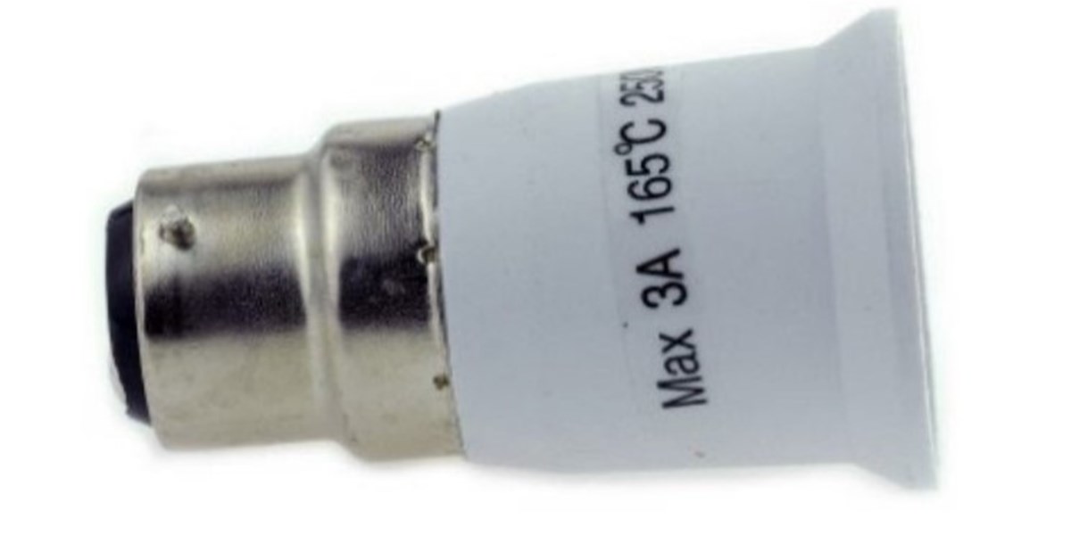 BC B22 Bayonet Cap to ES E27 Screw Cap Lampholder Adaptor Recall ...